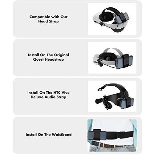 KIWI design 3 in 1 Fixing Strap Compatible with Quest 2/ Quest 3/ HTC Vive Deluxe Audio Strap Accessories