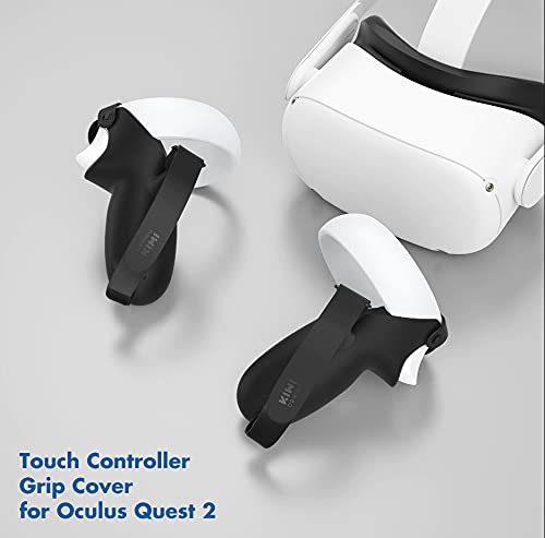 KIWI design Grip Cover For Oculus Quest 2 Accessories Touch Controller Grip Anti-Throw Handle Sleeve With Adjustable Hand Strap