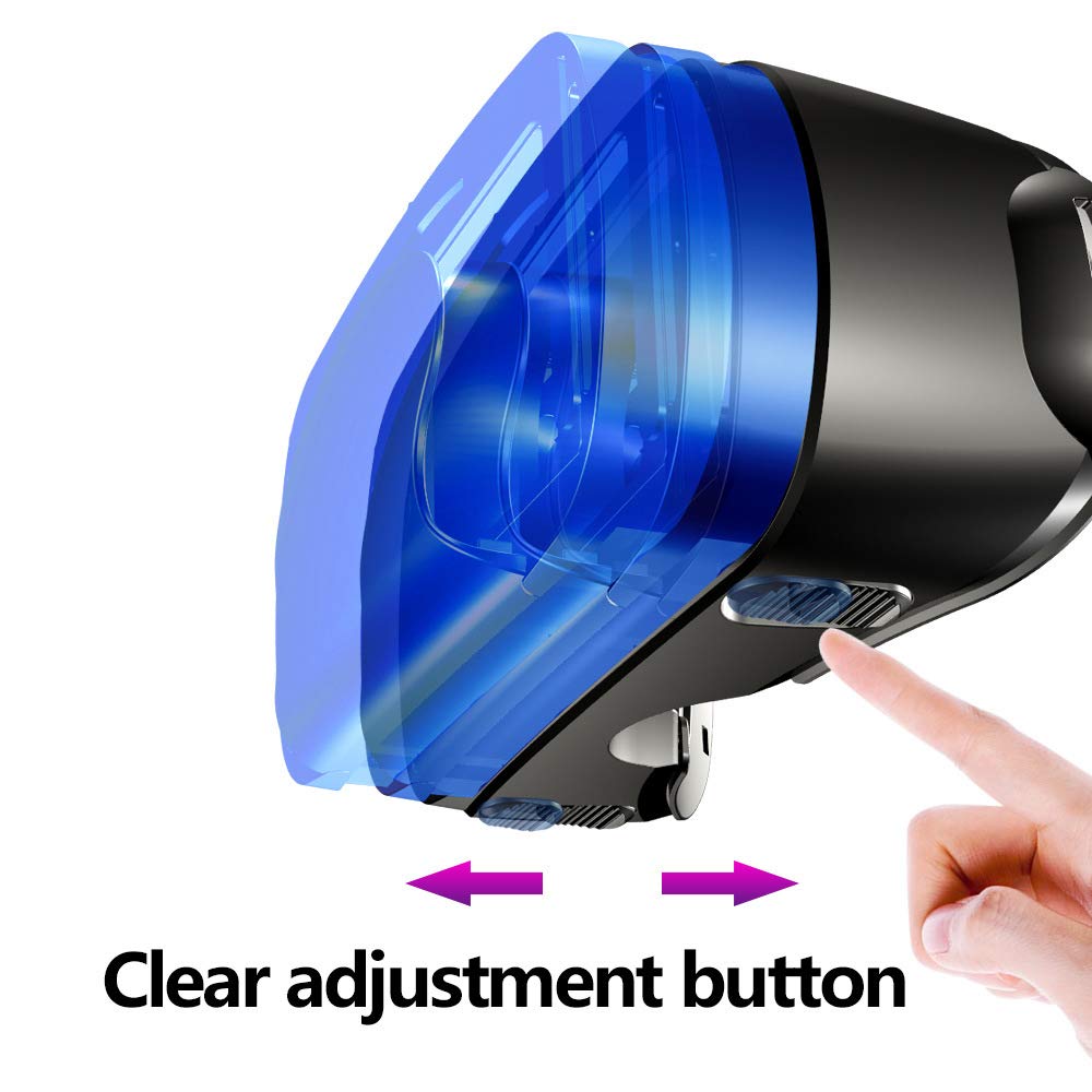 LOOCOO 3d Pro VR Glasses,Virtual Reality Glasses,Full-screen Visual VR Player,Wide-angle VR Glasses,Suitable for 5 to 7-inch Smartphone Devices