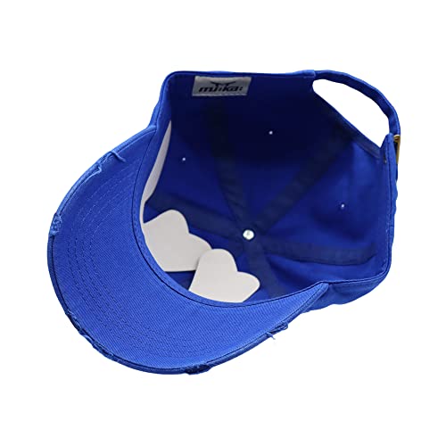 MU:KA: Bear Embroidered Graphic Baseball Cap Adjustable Cotton Dad Hat for Men and Women (Voodoo Bear (Royal))