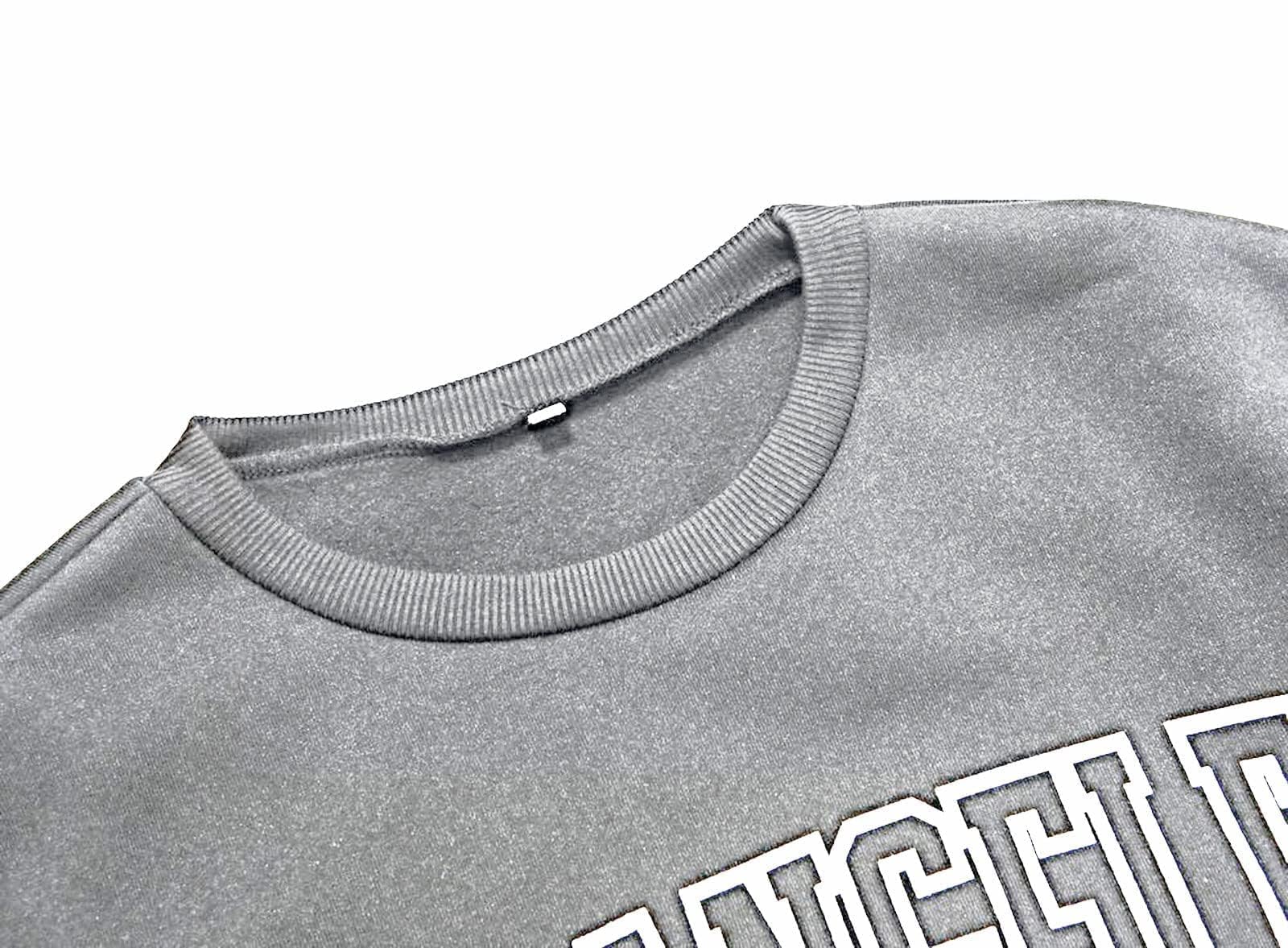 LilyCoco Women's Graphic Oversized Sweatshirt Long Sleeve Crewneck Pullover Top Los Angeles Gray Medium