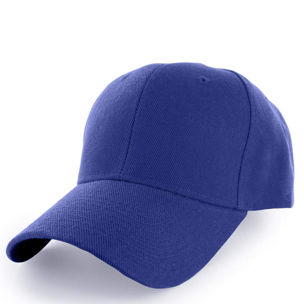 Kangora Plain Baseball Cap Adjustable Men Women Unisex | Classic 6-Panel Hat | Outdoor Sports Wear (20+Colors) (Blue)