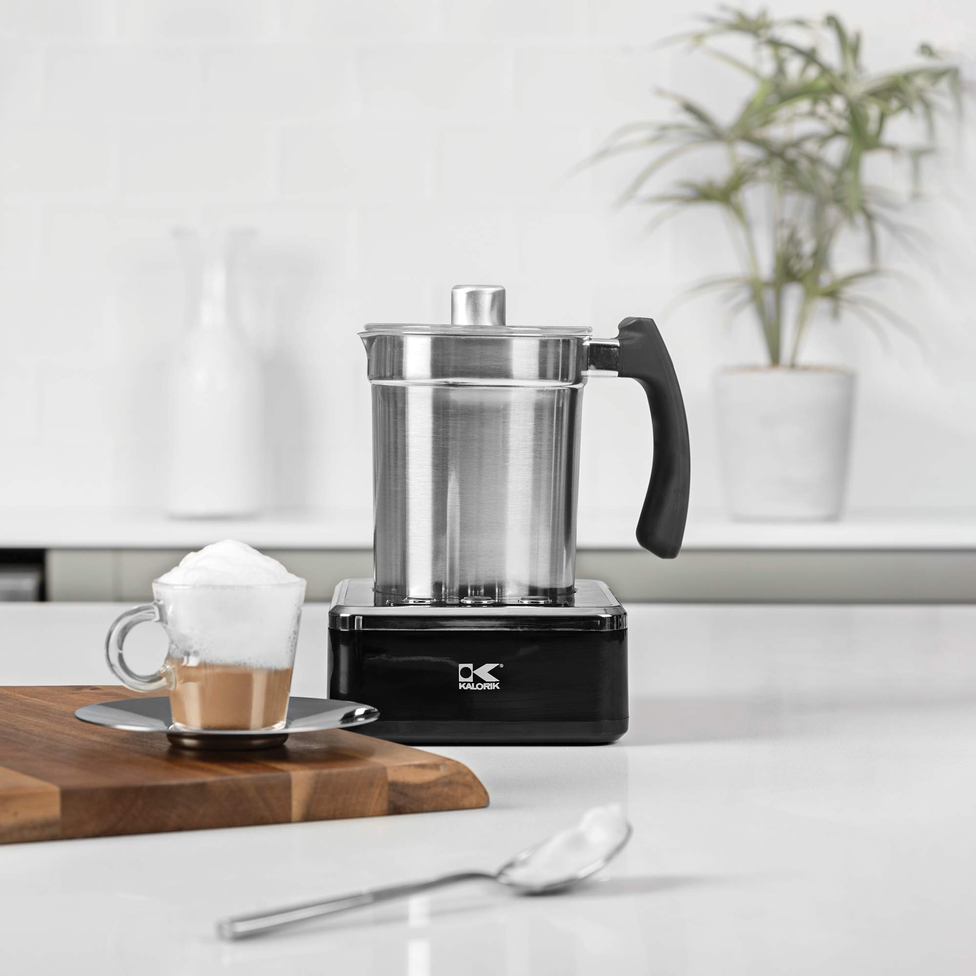 Kalorik Black and Stainless Steel Milk Frother