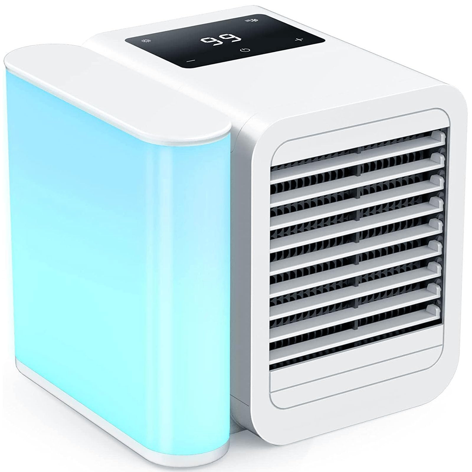 Portable Air Conditioner Mini AC: Evaporative Mini Air Cooler with ๐ณ ๐๐ผ๐น๐ผ๐ฟ๐, USB Personal Air Cooler Desktop Cooling Fan Unit with ๐ญ๐ฌ๐ฌ๐ฌ๐บ๐น ๐ช๐ฎ๐๐ฒ๐ฟ ๐ง๐ฎ๐ป๐ธ for Room Office Home