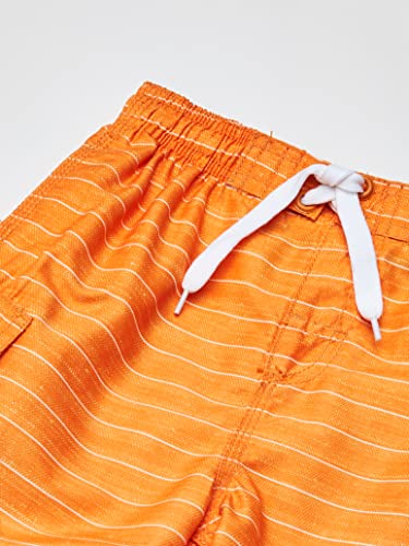 Kanu Surf boys Line Up Quick Dry Upf 50+ Beach Swim Trunks, Line Up Orange, 5 6 US
