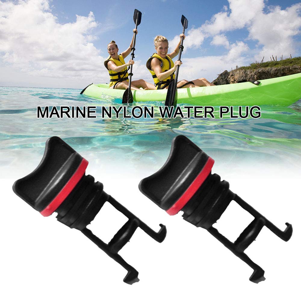 Kayak Drain Plugs, 2pcs Nylon Boat Hull Thread Drain Plugs for Canoes, Kayaks, Marine Drain Plugs
