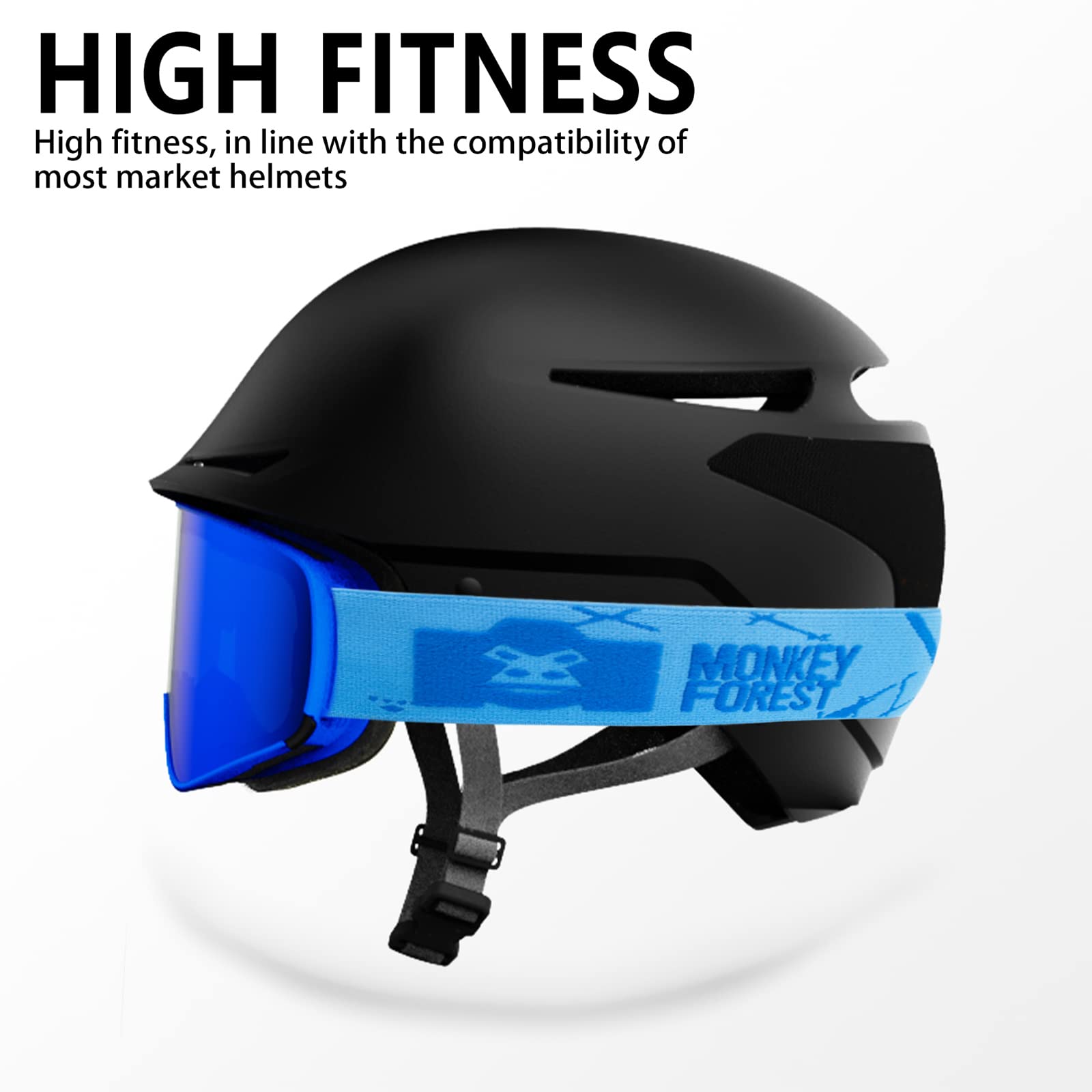 MONKEY FOREST Ski Goggles,Interchangeable Lens Anti-Slip Strap Snowboard Goggles