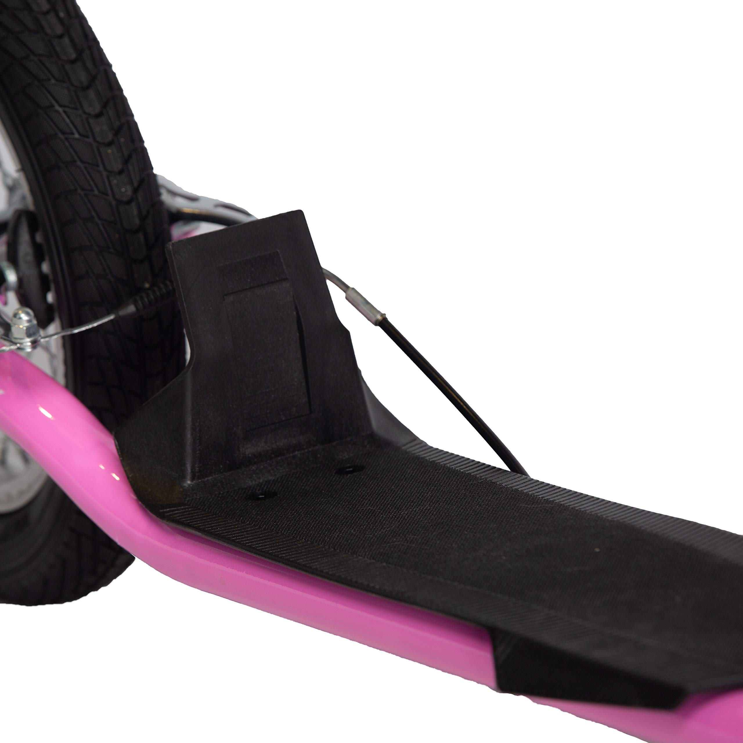 KNUS Scooter for Youth and Adults-16-Inch Front Wheel,12-Inch Rear Wheel/Front and Rear Caliper Brakes/Pink…