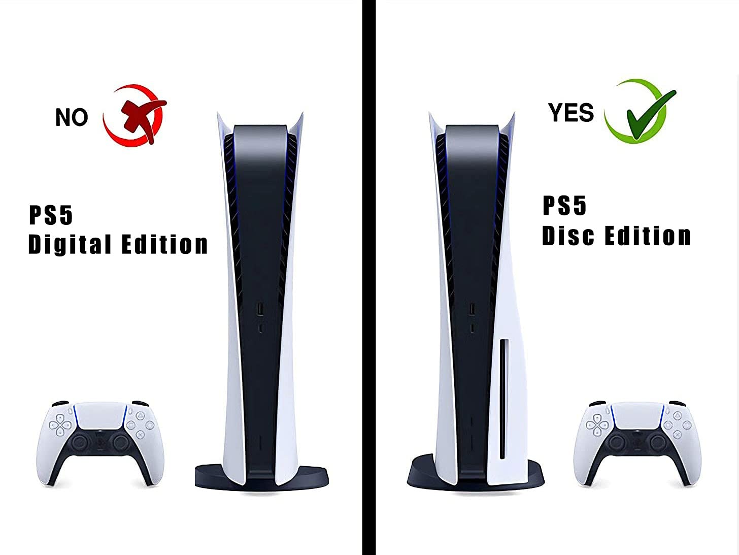 P-S5 Disc Version Skin for Console and Controllers Vinyl Sticker Play-Station 5 Skins Wrap Decal Cover Protective Accessories(Disc Edition)