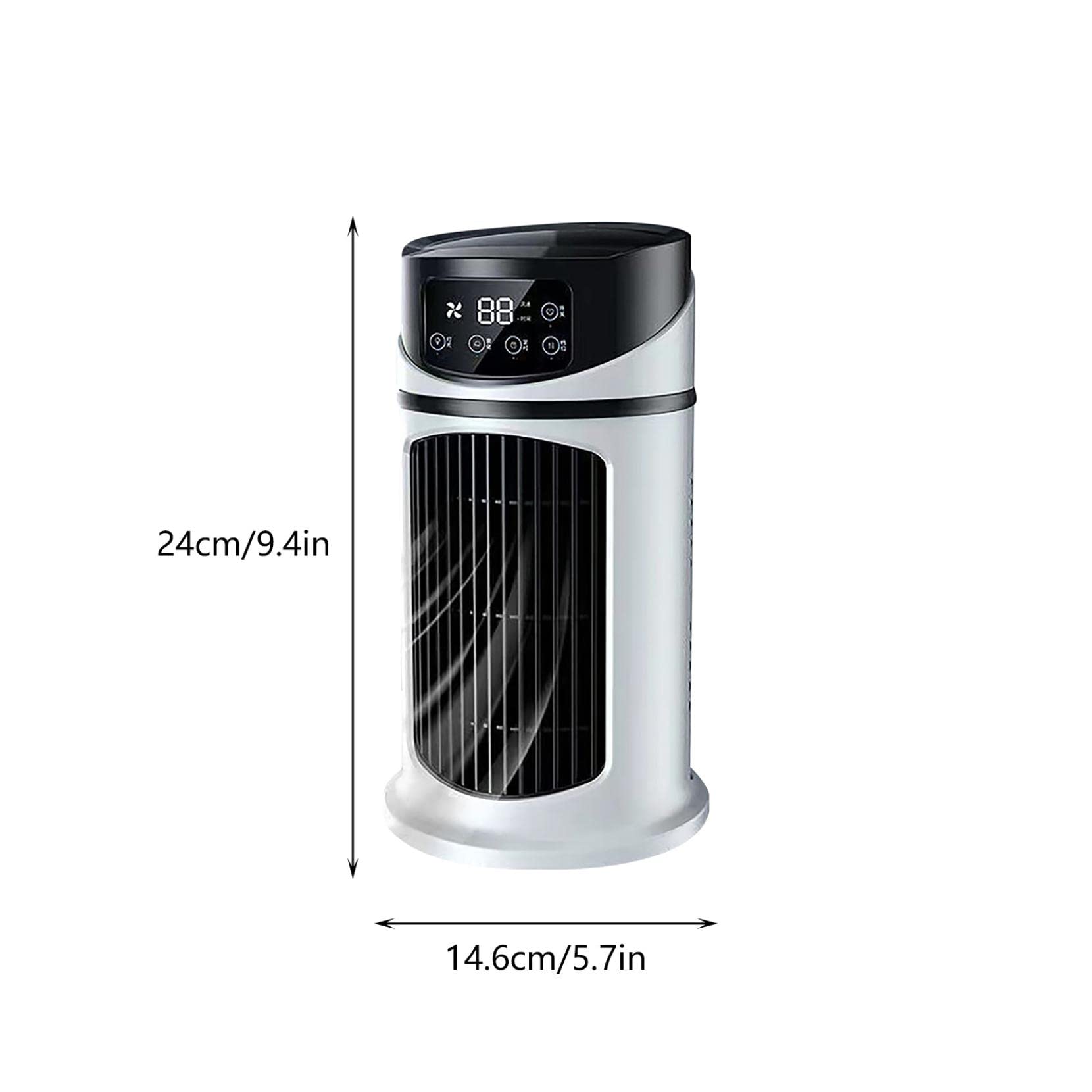 Portable π΄ππ Cooler, Small π΄ππ Conditioner Electric Fan, Five-Speed Wind Speed Multifunctional Timing USB Charging, for Home Dormitory Office Desktop Humidification