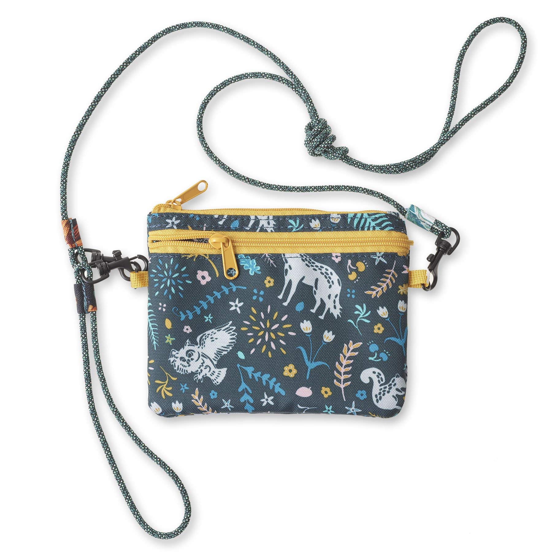 KAVU Renrose Crossbody Wallet with Rope Strap, Fairy Trail