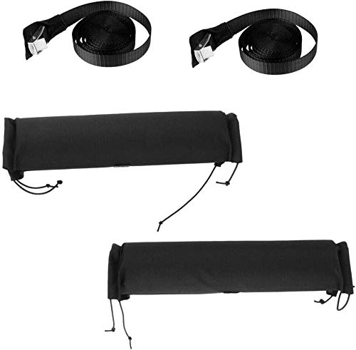 Kayak 2X Padded Roof Bar Rack Pads + 2X Tie Down Strap Canoe Surf Board