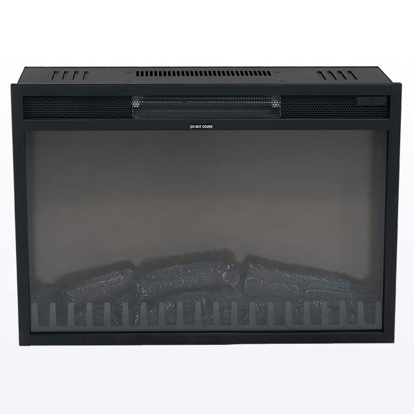 Moscow Electric Fireplace Insert Heater 26 inch Standing Wall Fake Fire Place, Remote Control with Timer, 4 Flame Setting, Safty Protection, Black