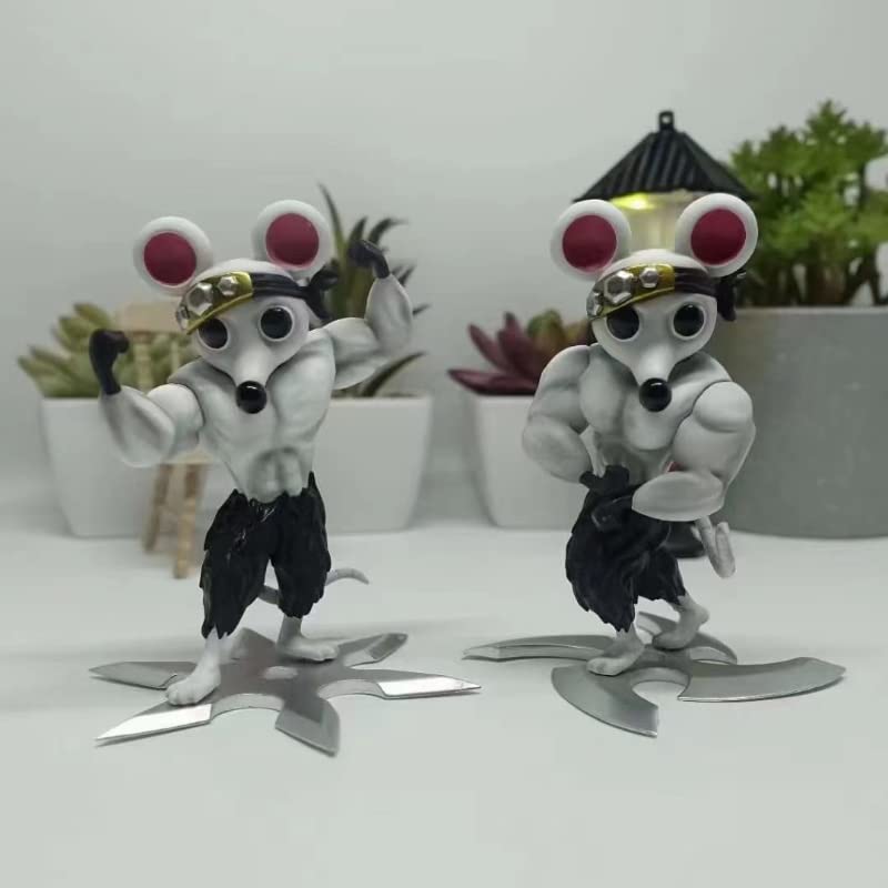 Nmomoytu Muscle Mouse Action Figure Muscle Rat of Uzui Tengen Collection Model Gifts 8cm