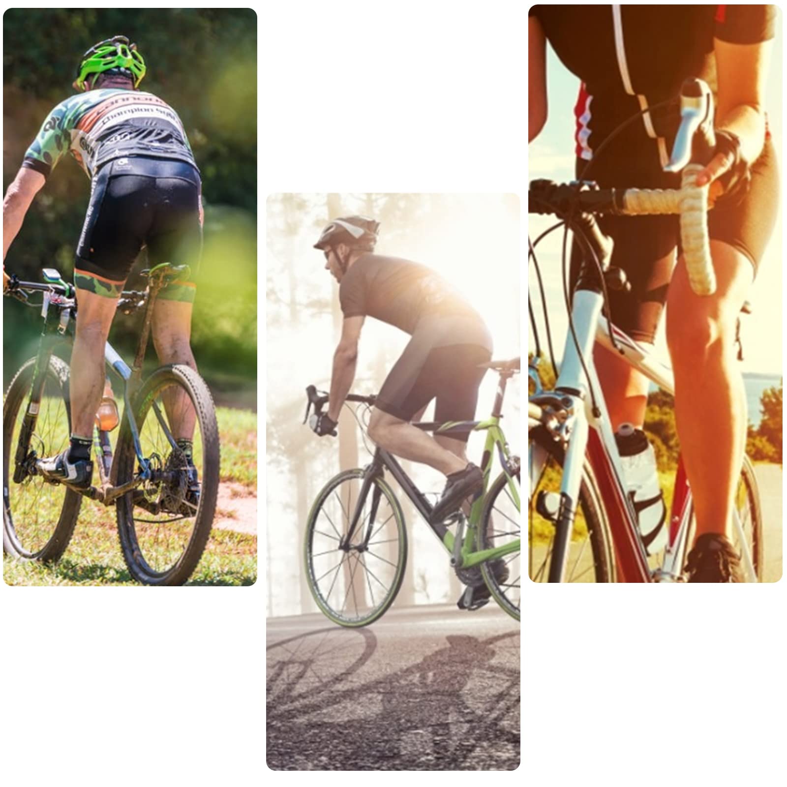 Men's Cycling Jersey Set Bicycle Short Sleeve Set 3D Cushion Shorts Padded Pants Quick Dry Breathable Shirt Black, L