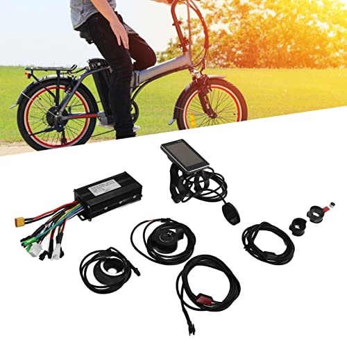 RiToEasysports Electric Bike Bicycle Scooter, 24V 36V 48V 26A 3 Mode Controller GD06 Display Set with Power Assist Sensor 130x Thumb Throttle for 500W 750W Motor