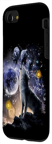 iPhone SE (2020) / 7 / 8 Cosmic Space Wolf, Wolves Family Howling Case