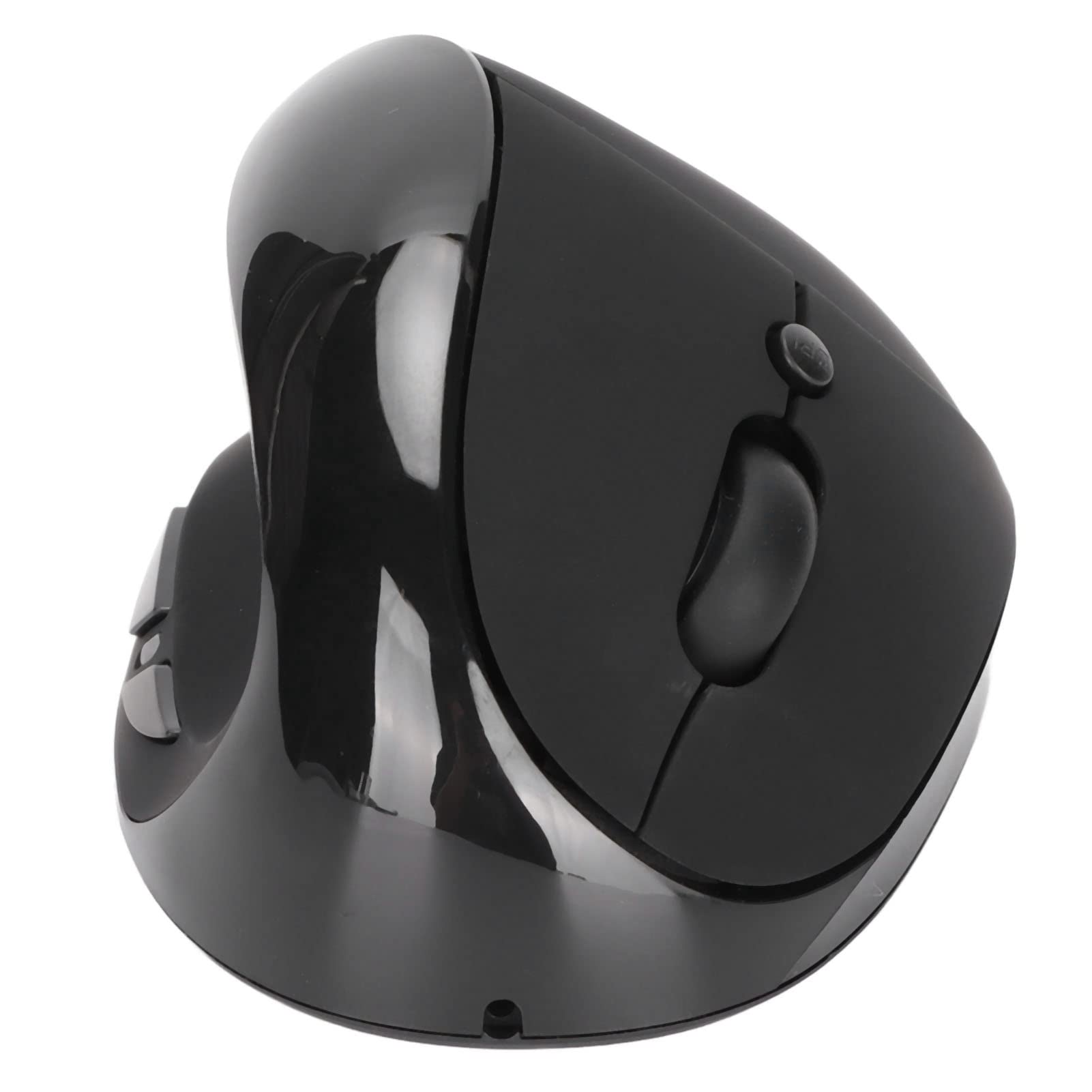 Pomya Left Hand Vertical Mouse, Ergonomic Wireless Left Handed Mouse, Rechargeable Ergonomic Vertical Mice, with USB Adapter for PC Laptops Desktop(Black)