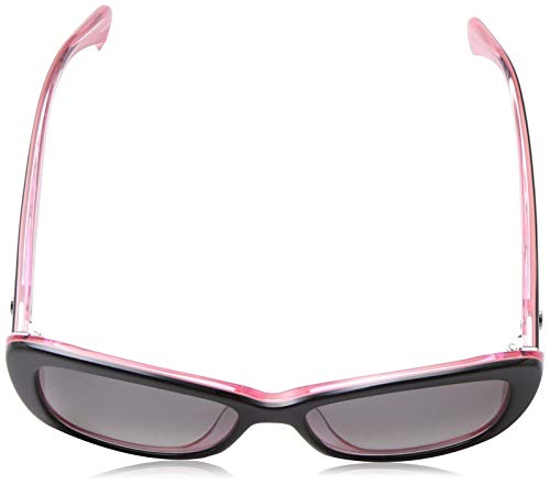 Kate Spade New York Women's Claretta Polarized Rectangular Sunglasses, Black & Pink, 53 mm