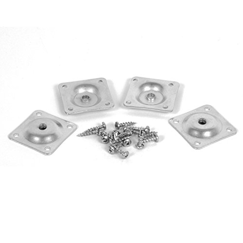 Leg Daddy 5/16" T-Plate Sofa Leg Attachment Plates, Set of 4