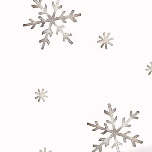 InterestPrint Pattern with Brown Snowflakes Wrapping Paper Jumbo Rolls,Gift Wrap Holiday Birthday Crafts Party Gifts Decorations 1 Piece