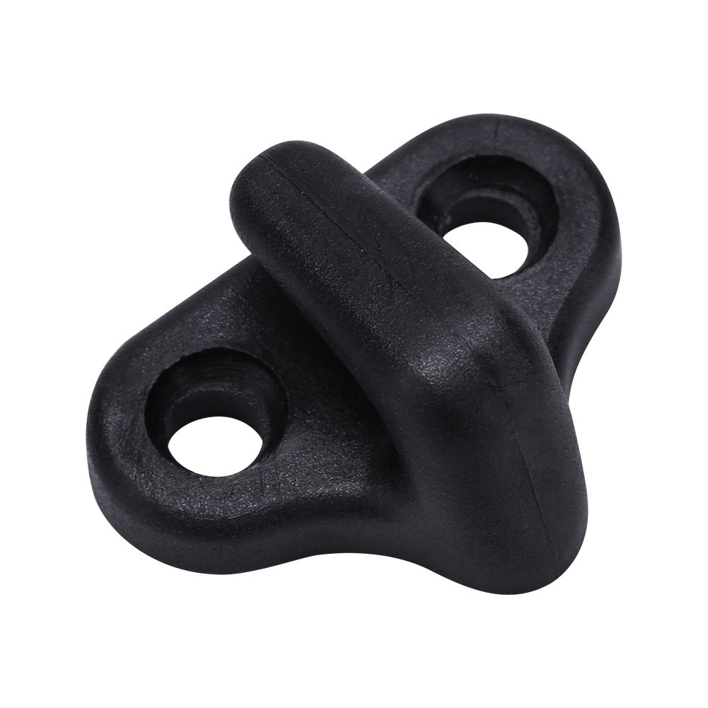 Kayak Lashing Hooks,4pcs Nylon Lashing Hook,Kayak Lashing Hooks J Hooks Nylon Bungee Hooks J Shape Hooks Replacement Black with Flat Head Screws for Kayak Canoe Paddle Board Boat Deck Rigging Kit