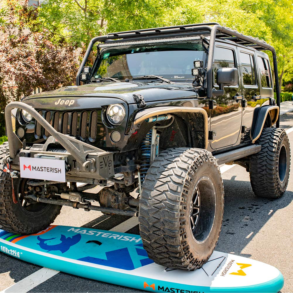 Masterish Inflatable Stand Up Paddle Board (6 Inches Thick) with Premium SUP Accessories 10’8x32”x6”