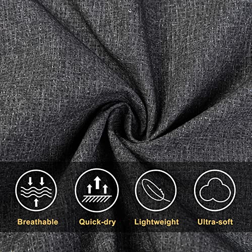 Men’s 2 in 1 Running Shorts Quick Dry Breathable Workout Athletic Shorts for Exercise Yoga Gym with Zip Pockets (XL, Black)