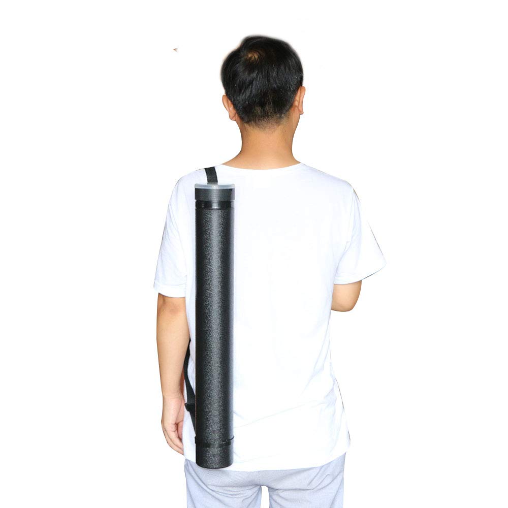Huntingdoor Archery Arrow Tubes Telescopic Arrow Holder Back Quiver Arrow Case Carrier Adjustable Shoulder Strap Belt with Arrows Rack and 2 EVA Foam Separator