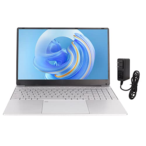 YEmirth 15.6in Laptop LPDDR4 16GB M.2 512G FHD Screen Silver Laptop Computer with Backlit Keyboard 100‑240V[B1]