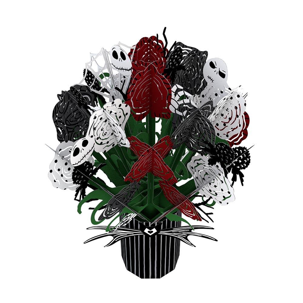 Lovepop Disney Tim Burton's The Nightmare Before Christmas Seriously Spooky Bouquet, 10 X 7, 3D Paper Flower Bouquet, Birthday Gift