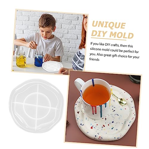 VILLCASE 2pcs Pallet Mold Oval Tray Crystal Decor Resin Molds Teacup Tray Mold Resin Tray Molds DIY Irregular Cloud Design Tray Mold Serving Tray Mold Novel Shaped Tray Mold Jewelry Coaster