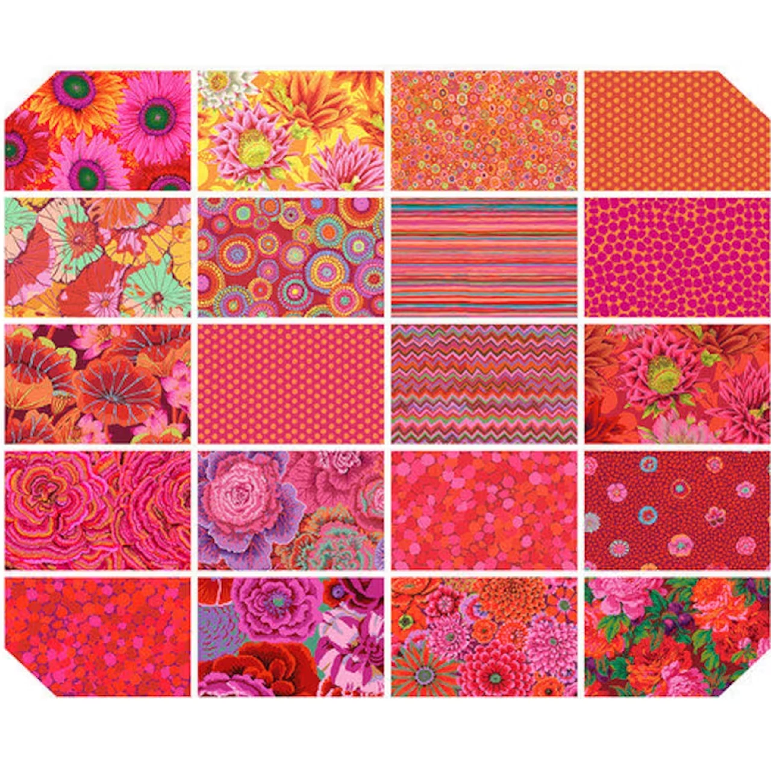 Kaffe Fassett Classics Plus Vineyard 5" Charm Pack for Free Spirit Fabrics 42 5" Fabric Squares