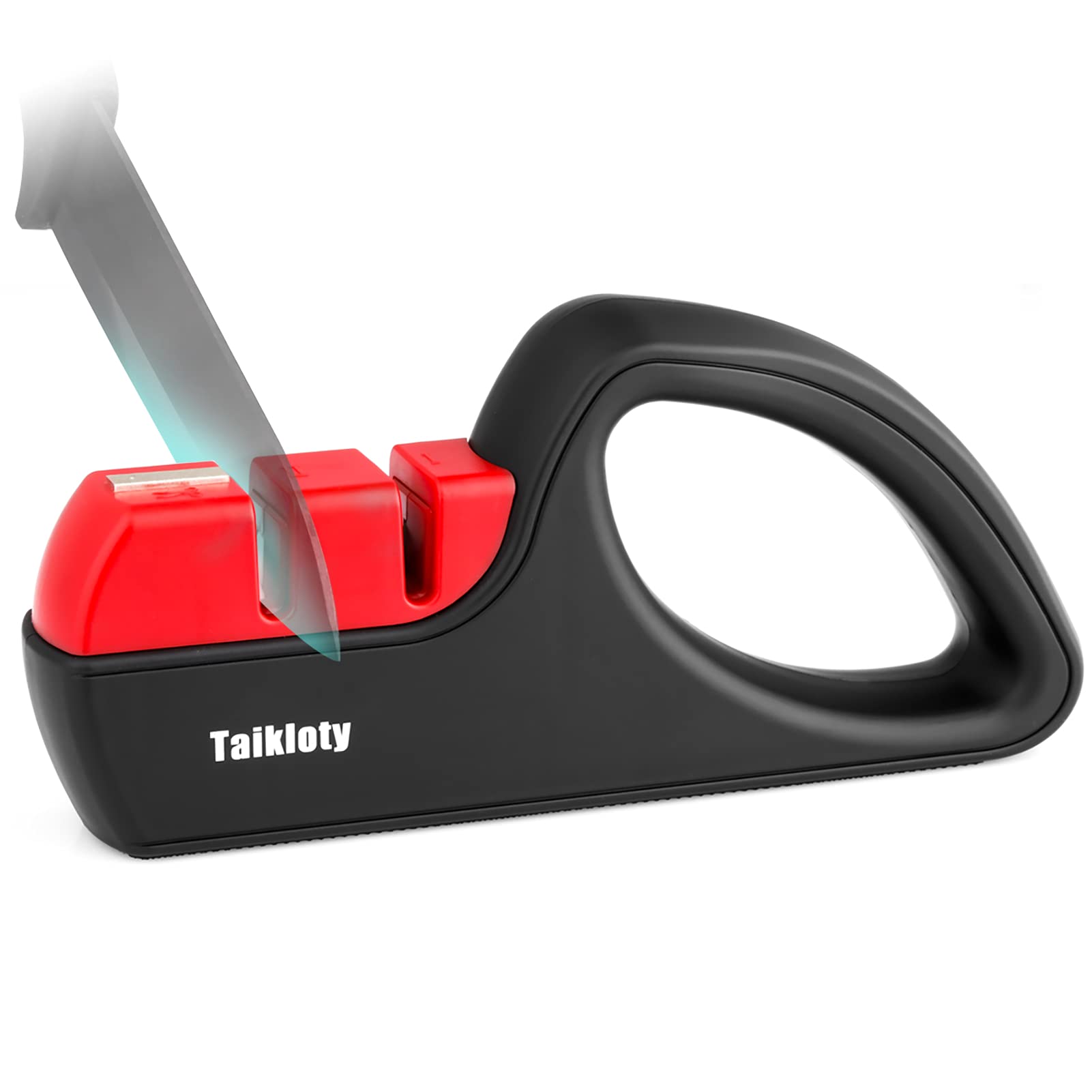 Kitchen Knife and Scissors Sharpener - Taikloty 2021 New 5-in-1 Multifunctional Knife Sharpening System - Safely Sharpen Knives with Diamond, Ceramic,Tungsten for Knife and Scissor