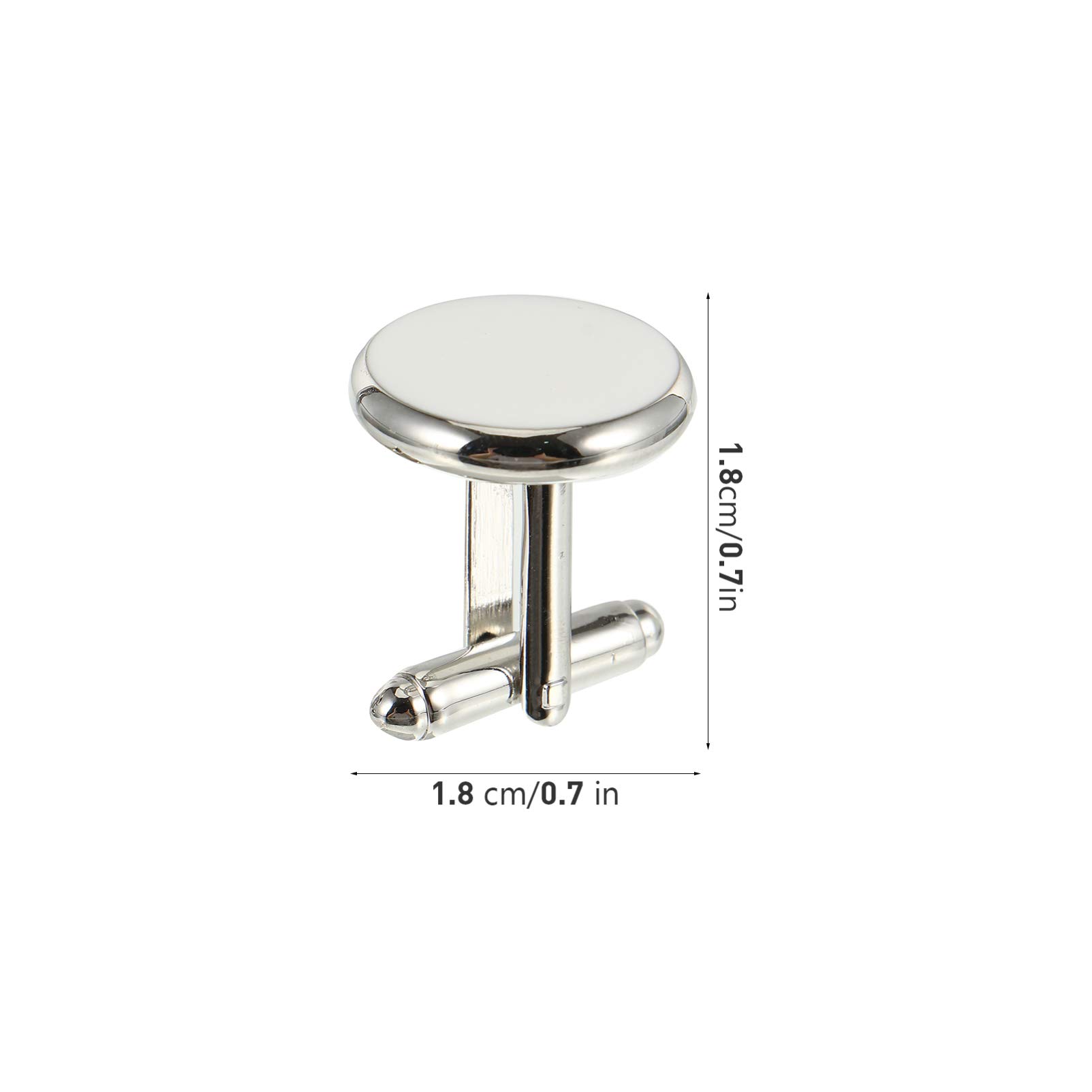 KESYOO 8Pcs Cufflinks for Men Classic French Cufflinks and Studs Set White for Men Tuxedo Business Wedding Shirts