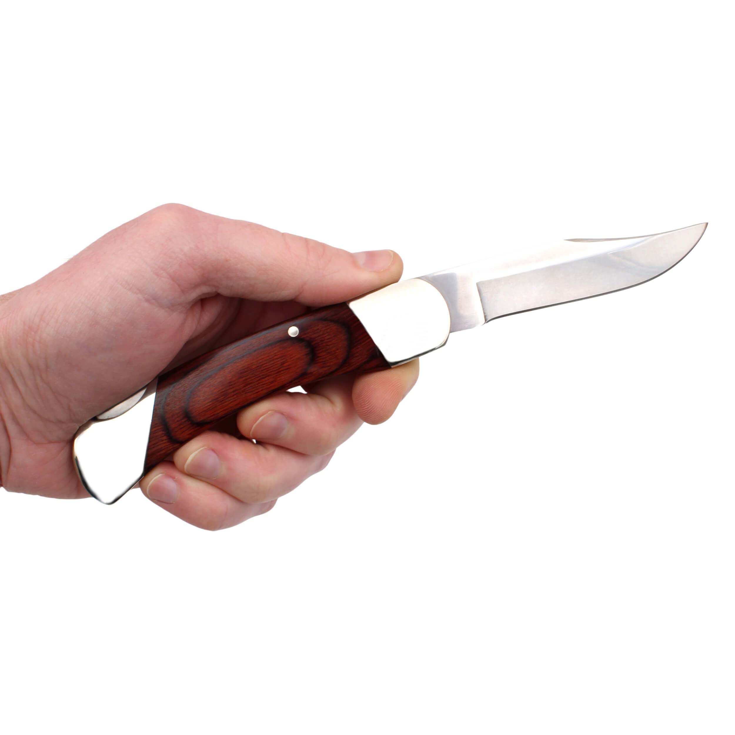 Palmetto Wood Shop Bear & Son 97 Personalized Pocket Knife with Genuine Leather Sheath