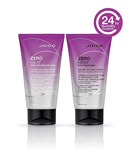 Joico Zero Heat Air Dry Styling Crème | For Thick Hair | 24 Hour Humidity Control | Tames Frizz & Enhances Texture | Boost Shine | Reduce Drying Time | 5.1 Fl Oz