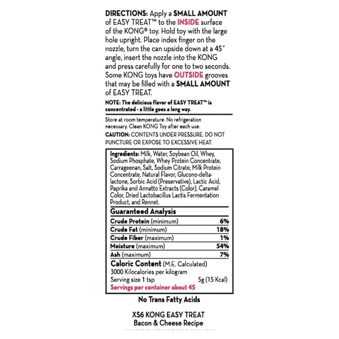 KONG Bacon and Cheese, Highly Digestible, Trans-Fat Free Easy Treat for Dogs (8 Oz, 4 Pack) (4 Items)