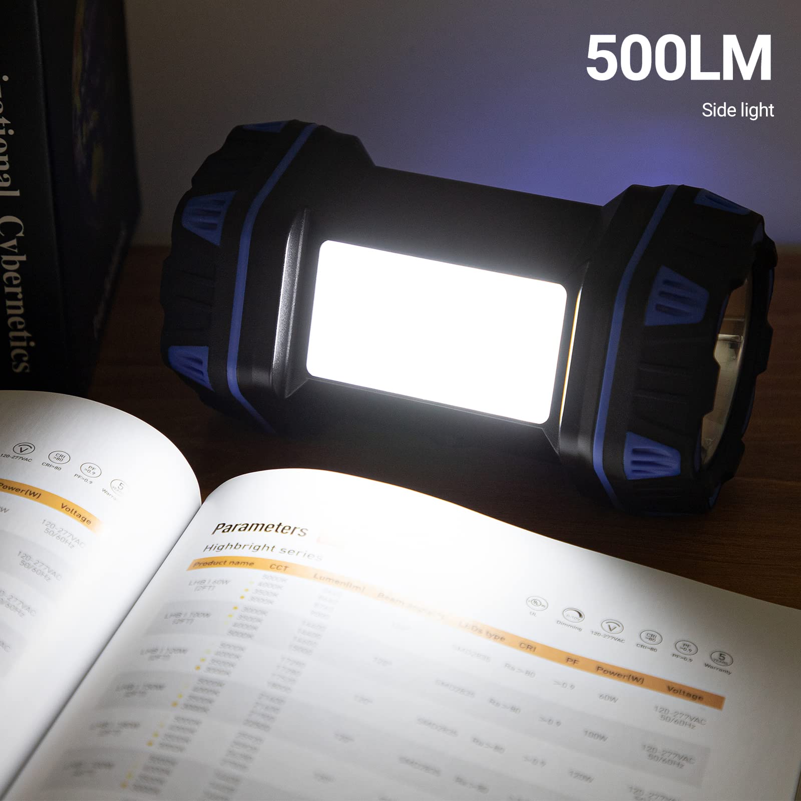 Led Camping Lantern Rechargeable, Camping Flashlight 1500LM, 8 Light Modes, Camping Lights 4800 Capacity USB Power Bank, Portable Bright Flash Light for Emergencies, Power Outages, Hurricane, Hiking