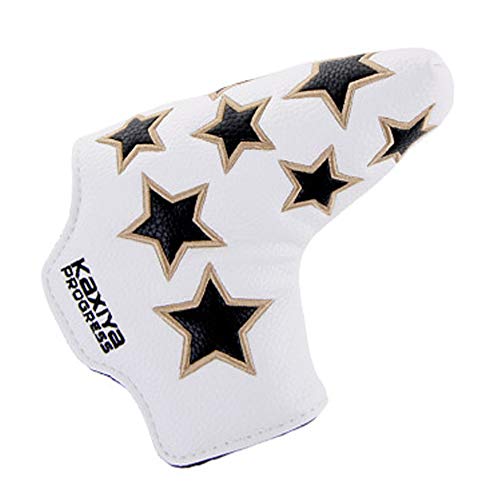 Kaxiya Stella Golf Putter Head Cover Blade Putter Covers for Scotty Cameron Taylormade Odyssey Ping Golf Builder (White)