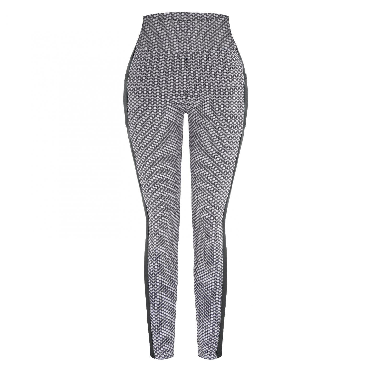 Leggings with Pocketss for Women Butt Lifting Tummy Control High Waisted Running Sports Pants Athletic Leggings Gray