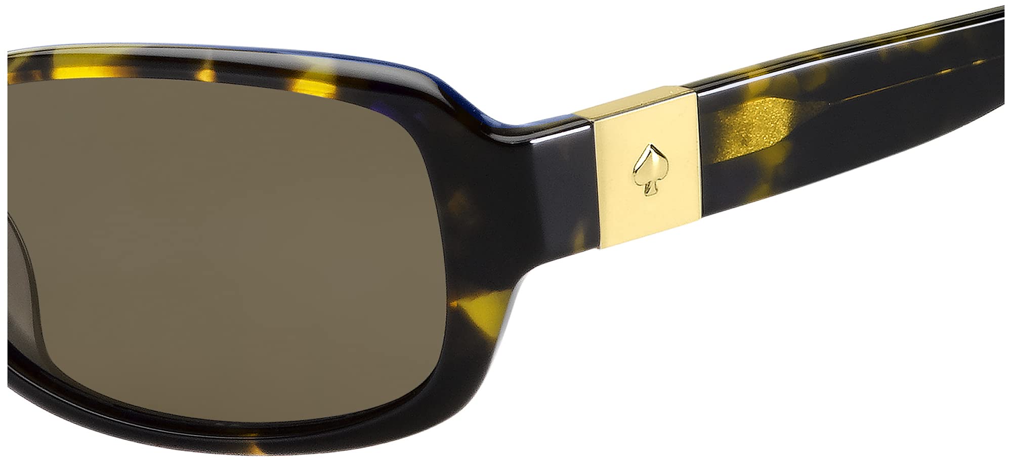 Kate Spade New York Women's Paxton2/S Polarized Rectangular Sunglasses, Havana Pattern, 53mm, 17mm
