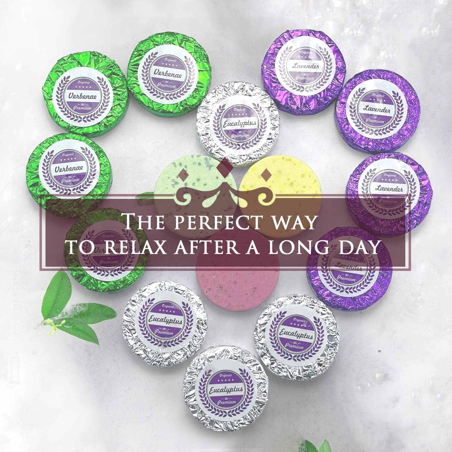 Shower Steamers Multi-Quantity Packed (45PCS) Women/Men Gift SetāLavender, Verbena, Eucalyptus Aromatic Shower Bombs, Individually Wrapped Tablets for Mother's Day & Anniversaries