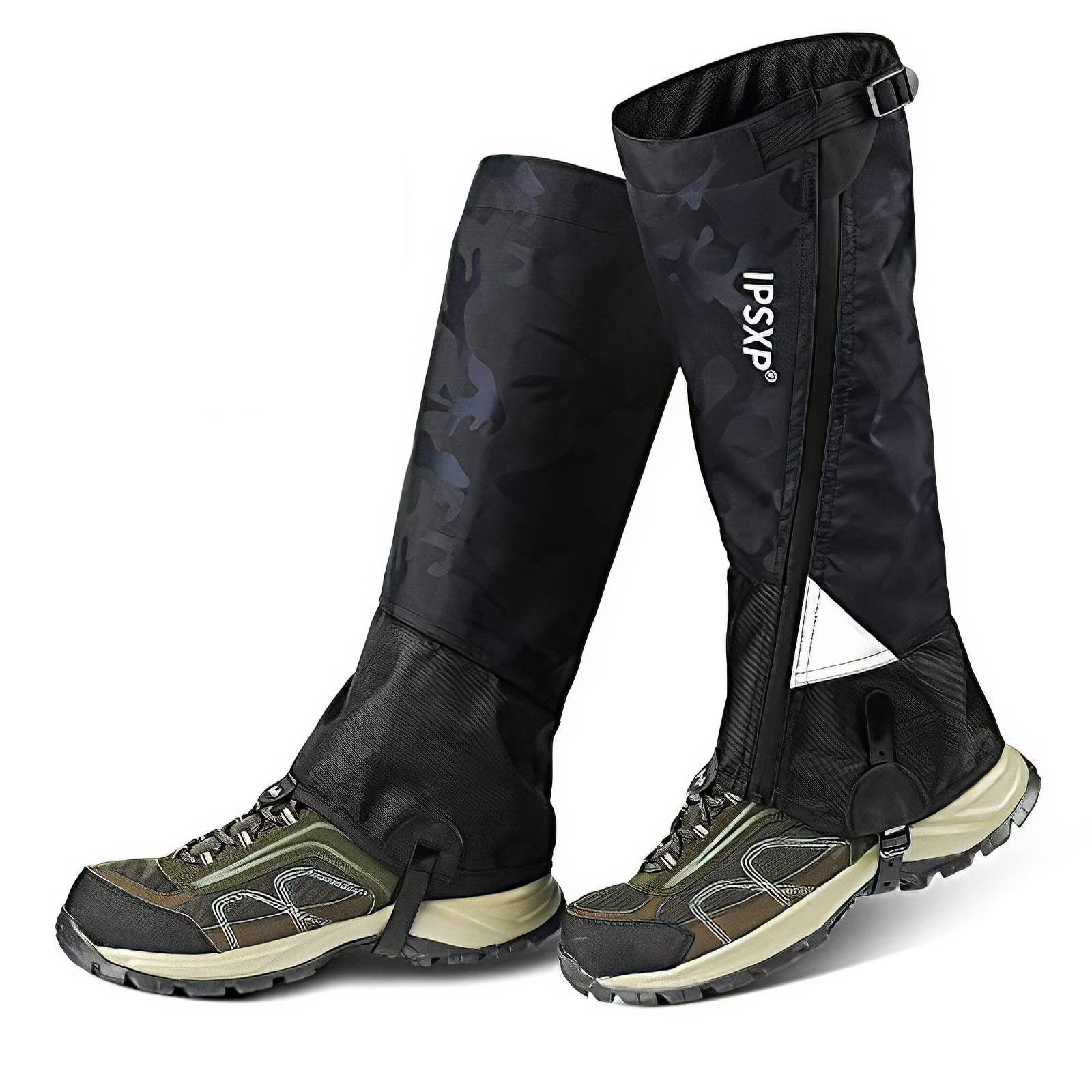 IPXSP Leg Gaiters – Waterproof and Adjustable Snow Boot Gaiters for Hiking, Walking, Hunting, Mountain Climbing and Snowshoeing(Large)