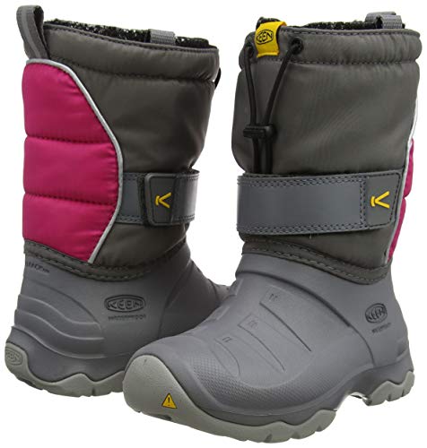 KEEN Lumi 2 Waterproof Hiking Boot, Steel Grey/Pink Peacock, 13 US Unisex Little Kid
