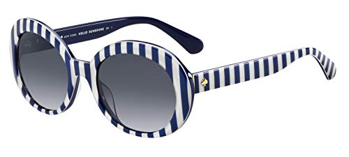 Kate Spade Women's Cindra Round Sunglasses, Blue, 54 mm