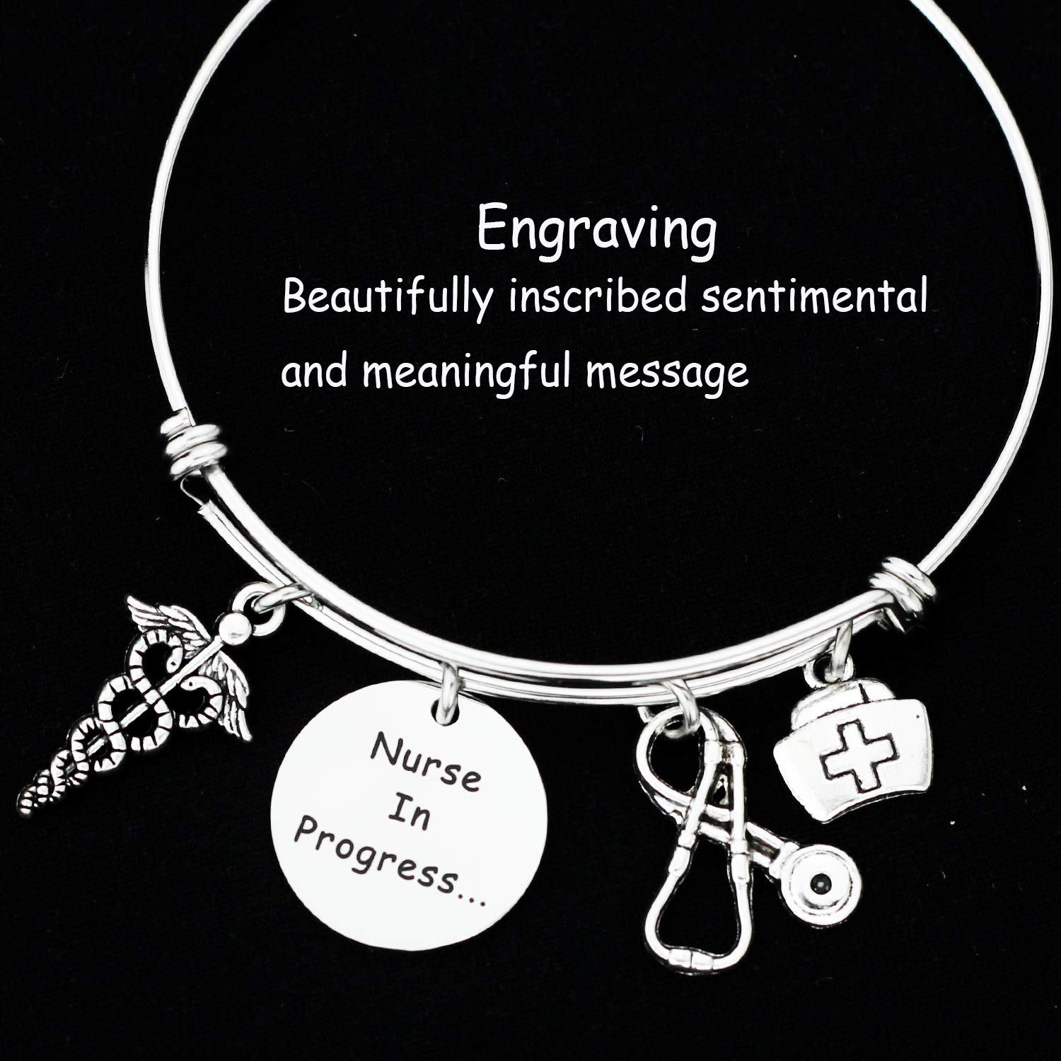 Kivosliviz Nursing Student Bracelet Jewelry Nurse Progress Future Nurse Gifts