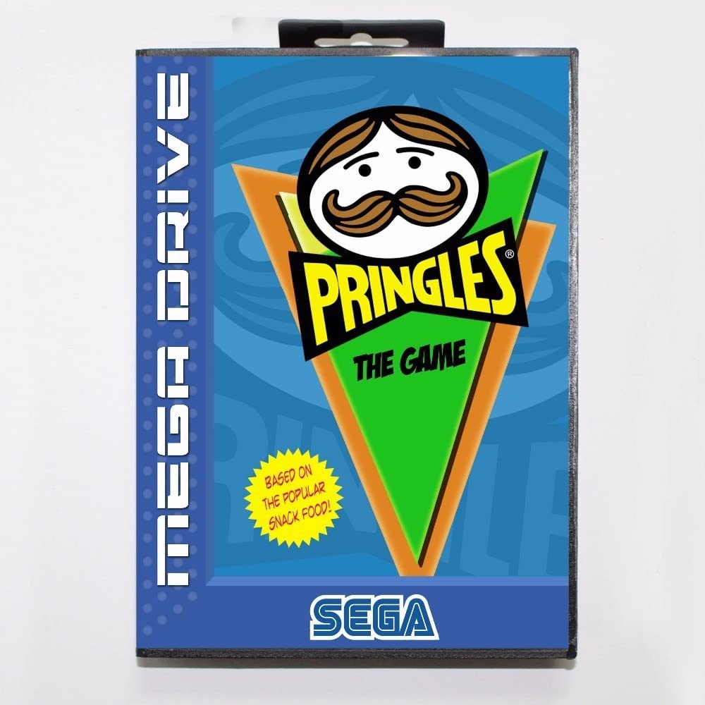Pringles Game Cartridge 16 Bit MD Game Card With Retail Box For Sega Mega Drive For Genesis (Black)