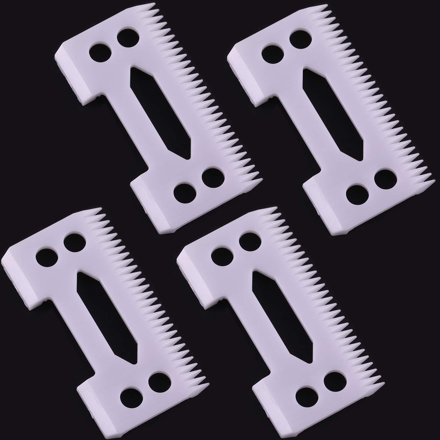 Leinuosen 4 Pieces Ceramic Cutter Blade Ceramic Replacement Cutter Ceramic Clipper Blade Replacement Cutter 2-Hole Clipper
