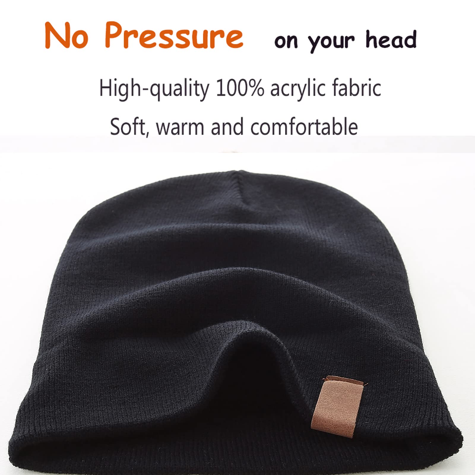 LMLALML 2PCS Womens Beanie Hat Warm Soft Upgraded Ladies Winter Hat Unisex Cuffed Beanie